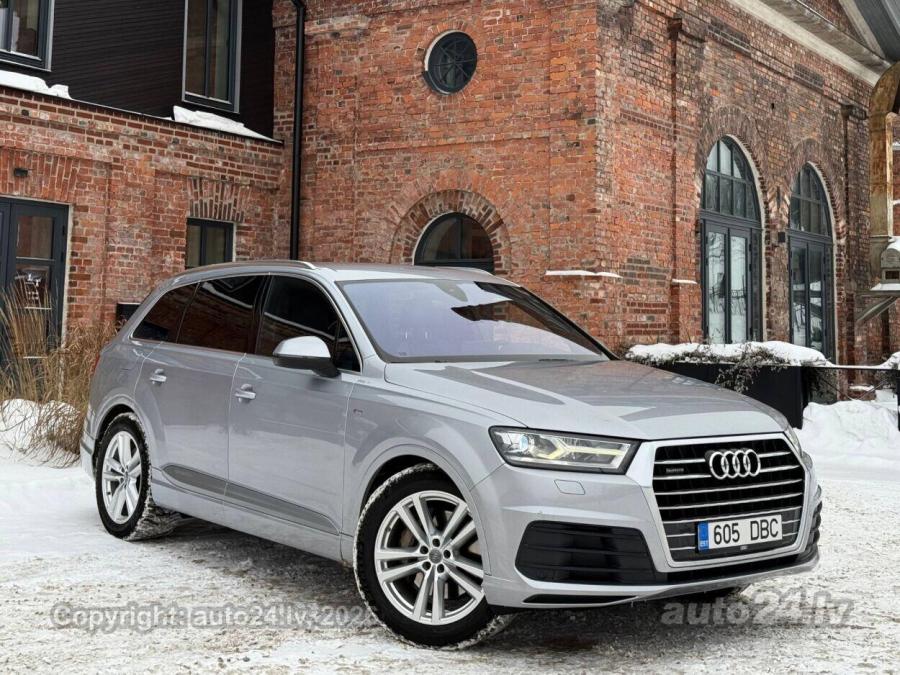 Grey Audi Q7 2015 in Tallinn, with an engine capacity of 3.00 L and mileage of 181 thousand km for 24999 €, photo 6 on AUTOMOTO.COM.LV