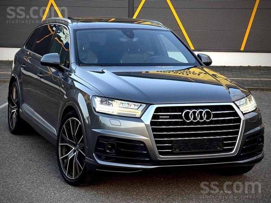 Grey Audi Q7 2015 in Riga, with an engine capacity of 3.00 L and mileage of 260 thousand km for 19655 €, photo 3 on AUTOMOTO.COM.LV