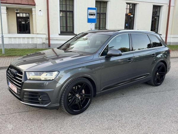 Pelēks Audi Q7 2015 Vilkaviškis, ar dzinēja tilpumu 2.97 L un nobraukumu 221 tūkst. km par 26000 €, foto 5 vietnē AUTOMOTO.COM.LV