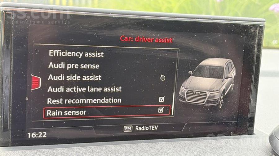 Grey Audi Q7 2015 in Riga, with an engine capacity of 3.00 L and mileage of 275 thousand km for 17950 €, photo 29 on AUTOMOTO.COM.LV