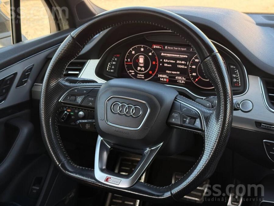 Grey Audi Q7 2016 in Daugavpils, with an engine capacity of 3.00 L and mileage of 241 thousand km for 23900 €, photo 12 on AUTOMOTO.COM.LV