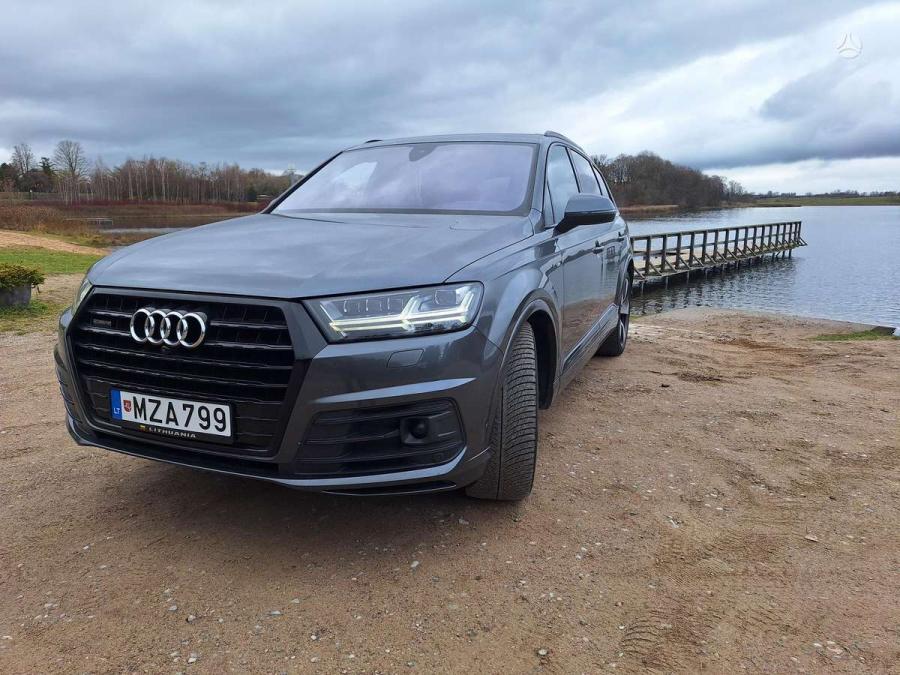 Grey Audi Q7 2016 in Raseiniai, with an engine capacity of 2.97 L and mileage of 156 thousand km for 34000 €, photo 17 on AUTOMOTO.COM.LV