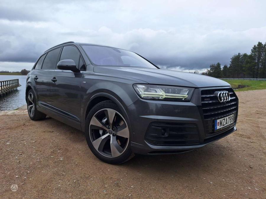 Grey Audi Q7 2016 in Raseiniai, with an engine capacity of 2.97 L and mileage of 156 thousand km for 34000 €, photo 18 on AUTOMOTO.COM.LV