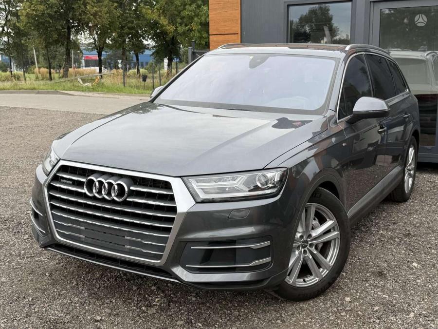Grey Audi Q7 2016 in Kaunas, with an engine capacity of 3.00 L and mileage of 218 thousand km for 21800 €, photo 3 on AUTOMOTO.COM.LV