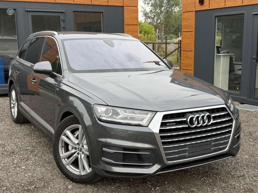 Grey Audi Q7 2016 in Kaunas, with an engine capacity of 3.00 L and mileage of 218 thousand km for 21800 €, photo 9 on AUTOMOTO.COM.LV