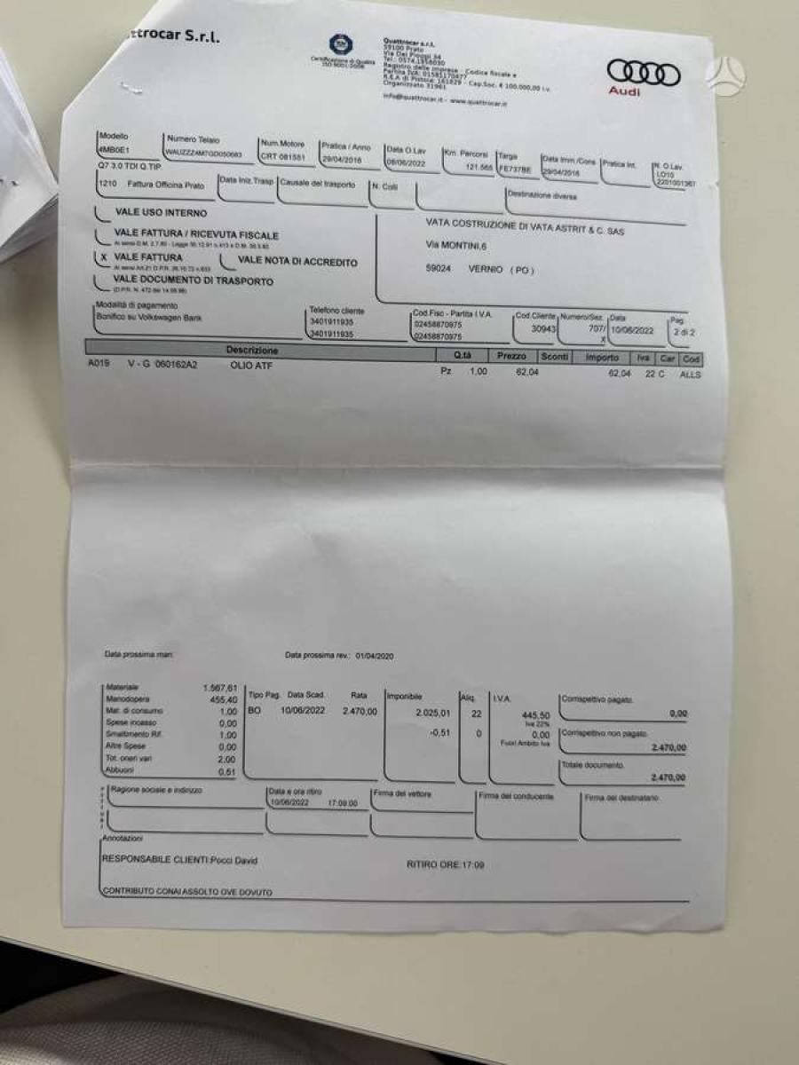 Grey Audi Q7 2016 in Kaunas, with an engine capacity of 3.00 L and mileage of 218 thousand km for 21800 €, photo 44 on AUTOMOTO.COM.LV