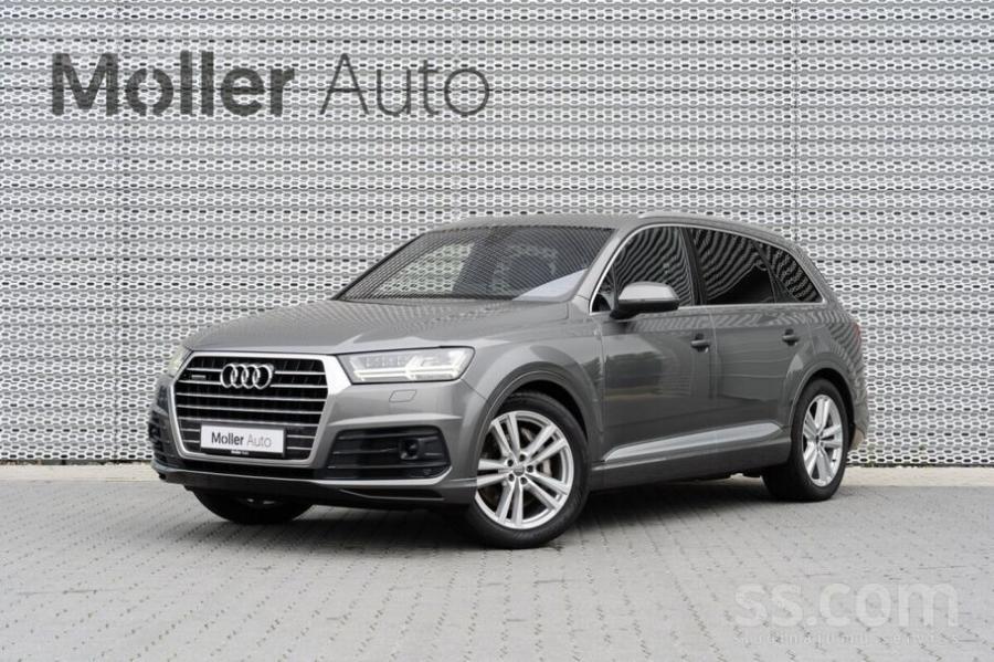 Grey Audi Q7 2016 in Riga, with an engine capacity of 3.00 L and mileage of 195 thousand km for 27750 €, photo 1 on AUTOMOTO.COM.LV
