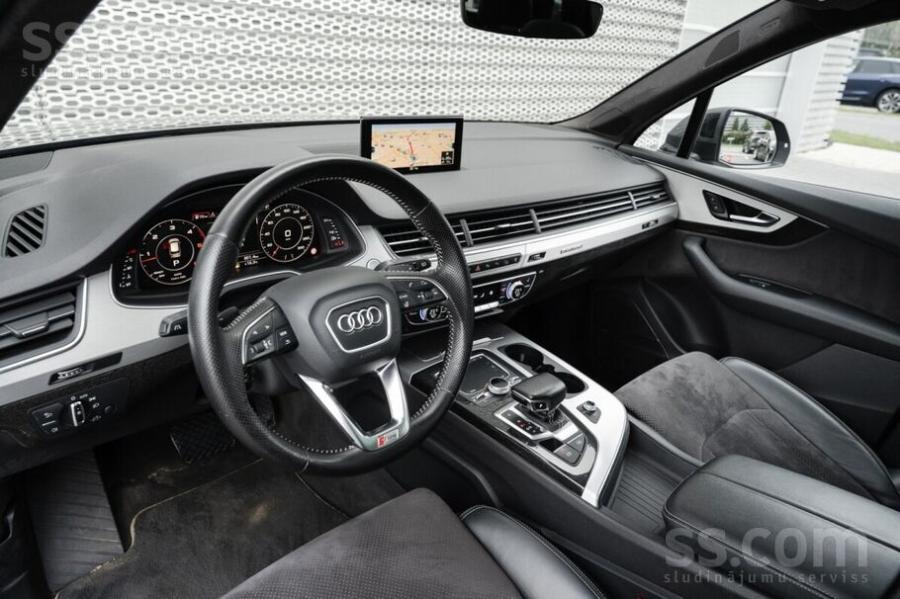Grey Audi Q7 2016 in Riga, with an engine capacity of 3.00 L and mileage of 195 thousand km for 27750 €, photo 14 on AUTOMOTO.COM.LV