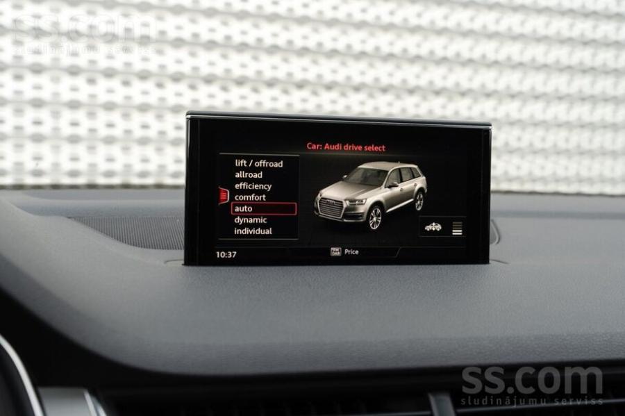 Grey Audi Q7 2016 in Riga, with an engine capacity of 3.00 L and mileage of 195 thousand km for 27750 €, photo 24 on AUTOMOTO.COM.LV