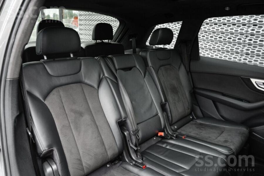 Grey Audi Q7 2016 in Riga, with an engine capacity of 3.00 L and mileage of 195 thousand km for 27750 €, photo 34 on AUTOMOTO.COM.LV