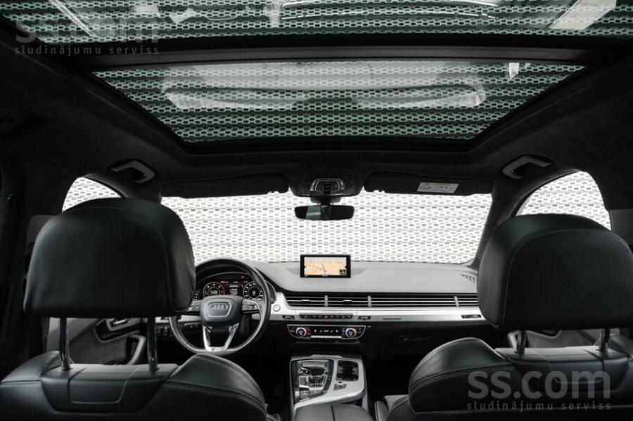 Grey Audi Q7 2016 in Riga, with an engine capacity of 3.00 L and mileage of 195 thousand km for 27750 €, photo 35 on AUTOMOTO.COM.LV
