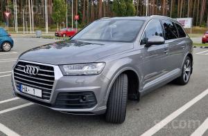 Pelēks Audi Q7 2016 Rīga, ar dzinēja tilpumu 3.00 L un nobraukumu 135 tūkst. km par 27800 €, foto  vietnē AUTOMOTO.COM.LV