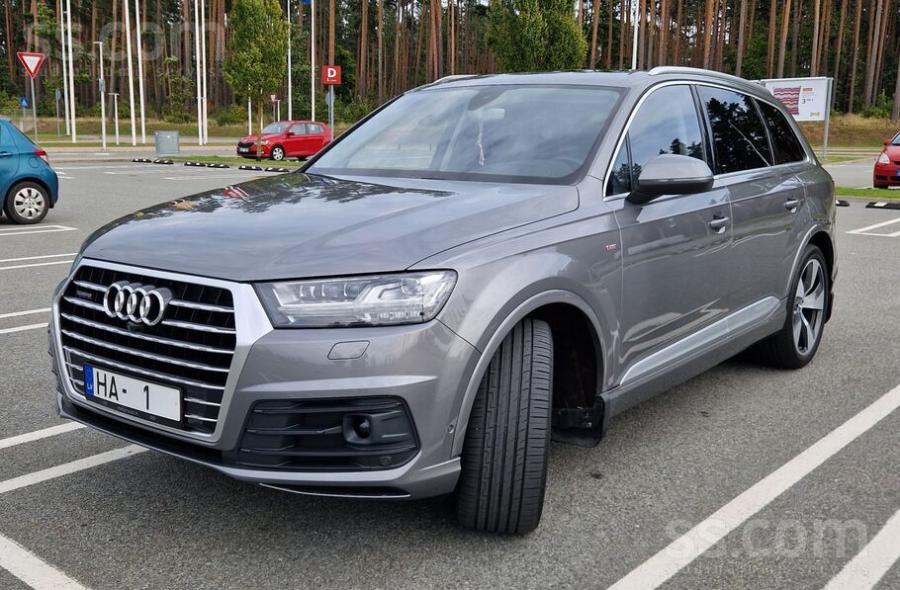 Grey Audi Q7 2016 in Riga, with an engine capacity of 3.00 L and mileage of 135 thousand km for 27800 €, photo 1 on AUTOMOTO.COM.LV