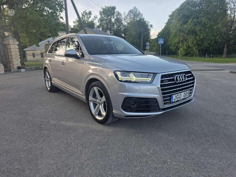 Grey Audi Q7 2016 in Salcininkai, with an engine capacity of 2.97 L and mileage of 272 thousand km for 25500 €, photo 16 on AUTOMOTO.COM.LV