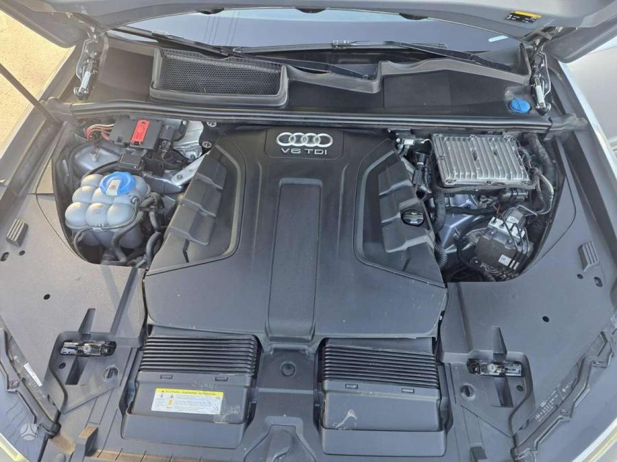 Grey Audi Q7 2016 in Salcininkai, with an engine capacity of 2.97 L and mileage of 272 thousand km for 25500 €, photo 29 on AUTOMOTO.COM.LV