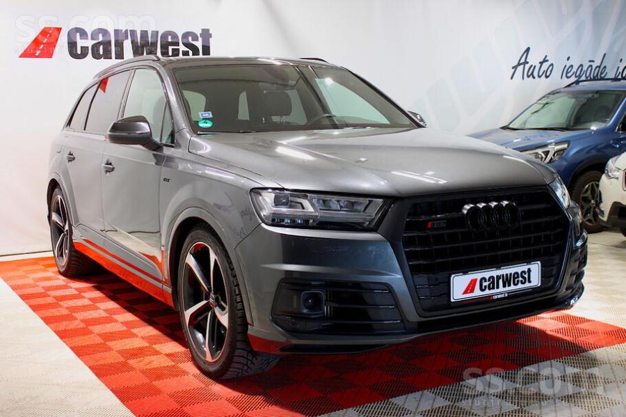 Grey Audi Q7 2017 in Riga, with an engine capacity of 4.00 L and mileage of 156 thousand km for 46500 €, photo 3 on AUTOMOTO.COM.LV