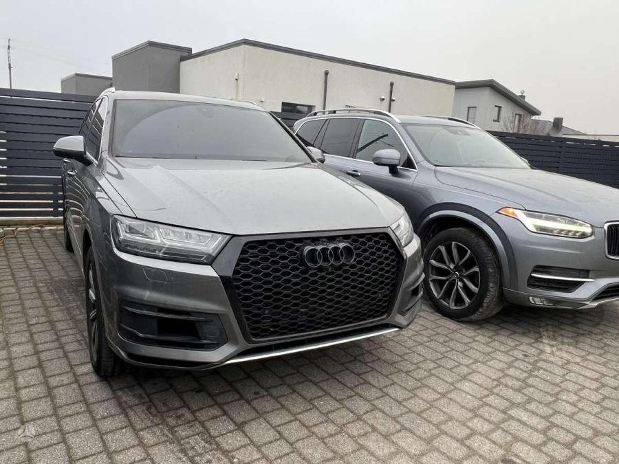 Grey Audi Q7 2017 in Kaunas, with an engine capacity of 3.00 L and mileage of 180 thousand km for 16500 €, photo 8 on AUTOMOTO.COM.LV