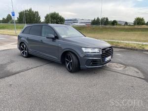 Pelēks Audi Q7 2017 Jelgava, ar dzinēja tilpumu 4.00 L un nobraukumu 228 tūkst. km par 29900 €, foto  vietnē AUTOMOTO.COM.LV