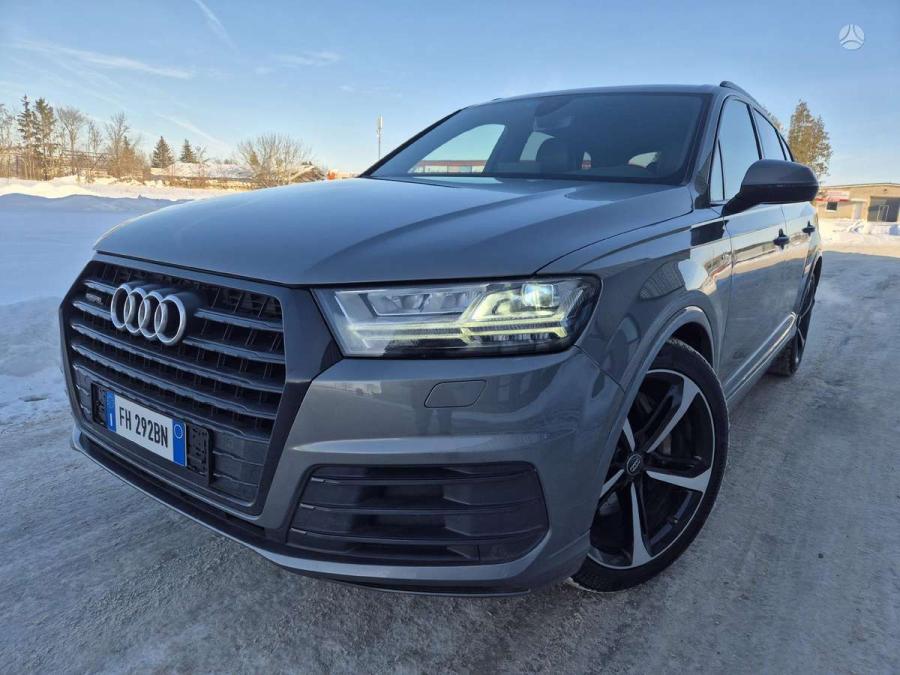 Pelēks Audi Q7 2017 Panevēža, ar dzinēja tilpumu 2.97 L un nobraukumu 292 tūkst. km par 19999 €, foto 1 vietnē AUTOMOTO.COM.LV