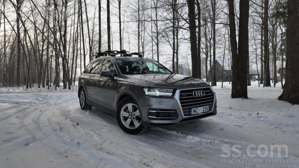 Pelēks Audi Q7 2017 Aizkraukle, ar dzinēja tilpumu 3.00 L un nobraukumu 344 tūkst. km par 23400 €, foto 1 vietnē AUTOMOTO.COM.LV