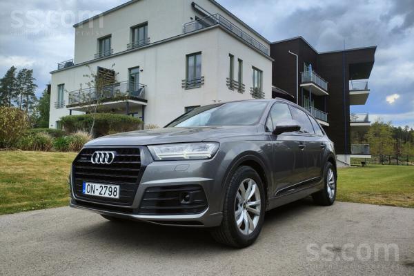 Pelēks Audi Q7 2017 Rīga, ar dzinēja tilpumu 3.00 L un nobraukumu 299 tūkst. km par 21950 €, foto 1 vietnē AUTOMOTO.COM.LV