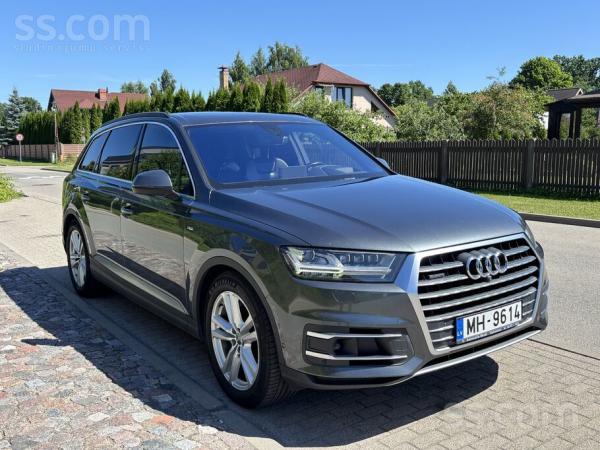 Grey Audi Q7 2017 in Riga, with an engine capacity of 3.00 L and mileage of 276 thousand km for 21450 €, photo 5 on AUTOMOTO.COM.LV