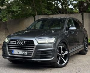 Grey Audi Q7 2017 in Vilnius, with an engine capacity of 2.97 L and mileage of 153 thousand km for 27000 €, photo  on AUTOMOTO.COM.LV