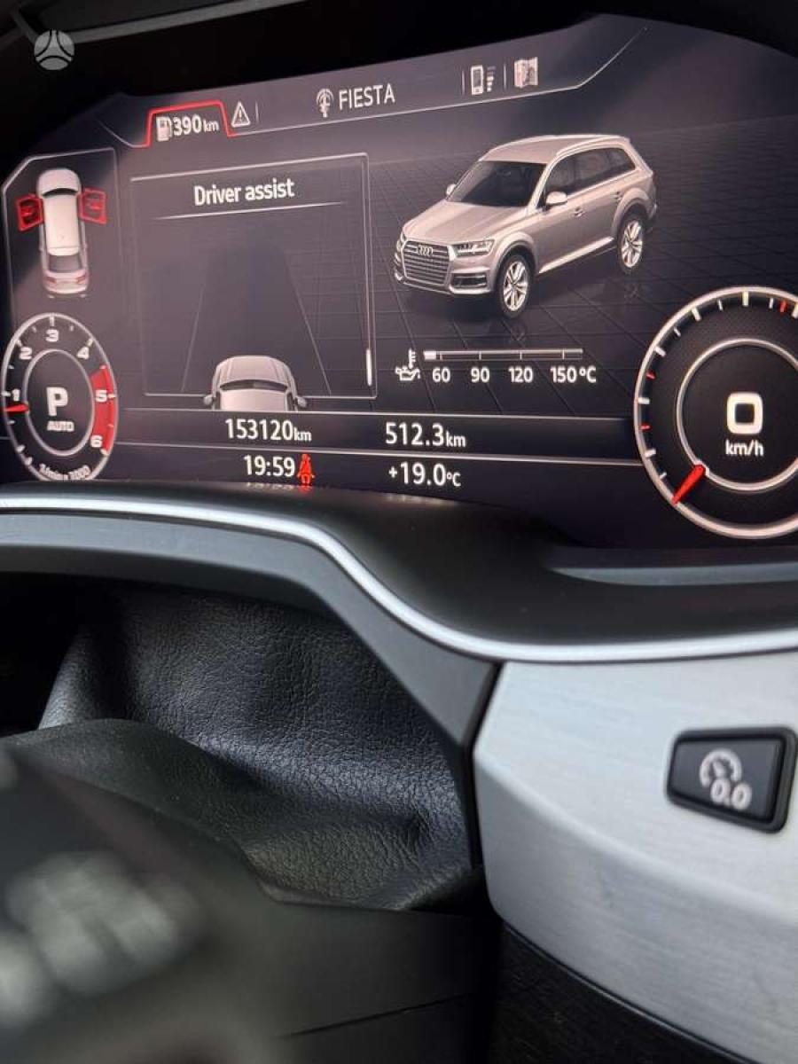 Grey Audi Q7 2017 in Vilnius, with an engine capacity of 2.97 L and mileage of 153 thousand km for 27000 €, photo 16 on AUTOMOTO.COM.LV