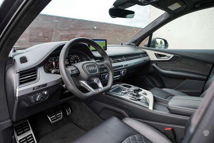 Grey Audi Q7 2017 in Marijampole, with an engine capacity of 2.97 L and mileage of 263 thousand km for 25950 €, photo 29 on AUTOMOTO.COM.LV