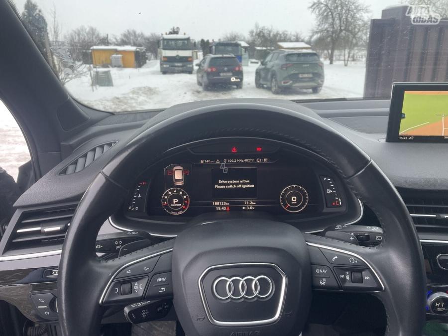 Pelēks Audi Q7 2018 Kauņa, ar dzinēja tilpumu 3.00 L un nobraukumu 188 tūkst. km par 21900 €, foto 9 vietnē AUTOMOTO.COM.LV
