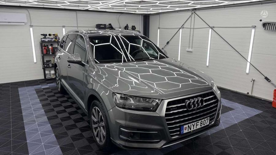 Pelēks Audi Q7 2018 Viļņa, ar dzinēja tilpumu 3.00 L un nobraukumu 106 tūkst. km par 24500 €, foto 5 vietnē AUTOMOTO.COM.LV
