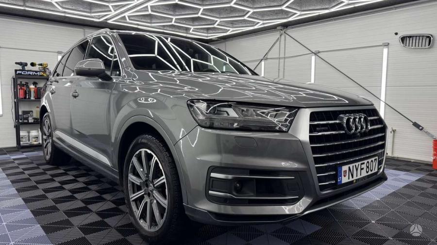 Pelēks Audi Q7 2018 Viļņa, ar dzinēja tilpumu 3.00 L un nobraukumu 106 tūkst. km par 24500 €, foto 7 vietnē AUTOMOTO.COM.LV