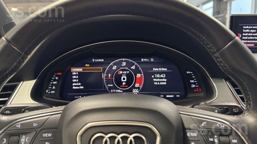 Grey Audi Q7 2018 in Riga, with an engine capacity of 4.00 L and mileage of 169 thousand km for 32990 €, photo 35 on AUTOMOTO.COM.LV