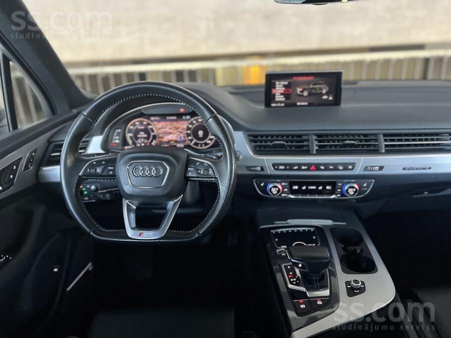 Grey Audi Q7 2018 in Riga, with an engine capacity of 3.00 L and mileage of 280 thousand km for 29990 €, photo 29 on AUTOMOTO.COM.LV
