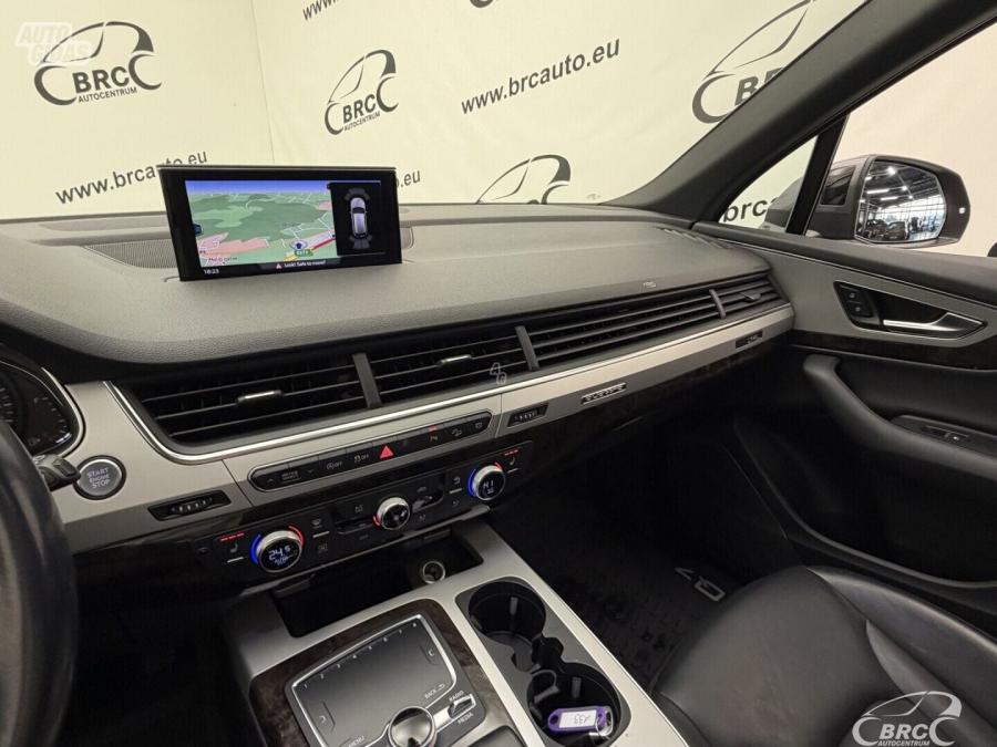 Grey Audi Q7 2019 in Avizieniai, with an engine capacity of 2.00 L and mileage of 98 thousand km for 21900 €, photo 30 on AUTOMOTO.COM.LV