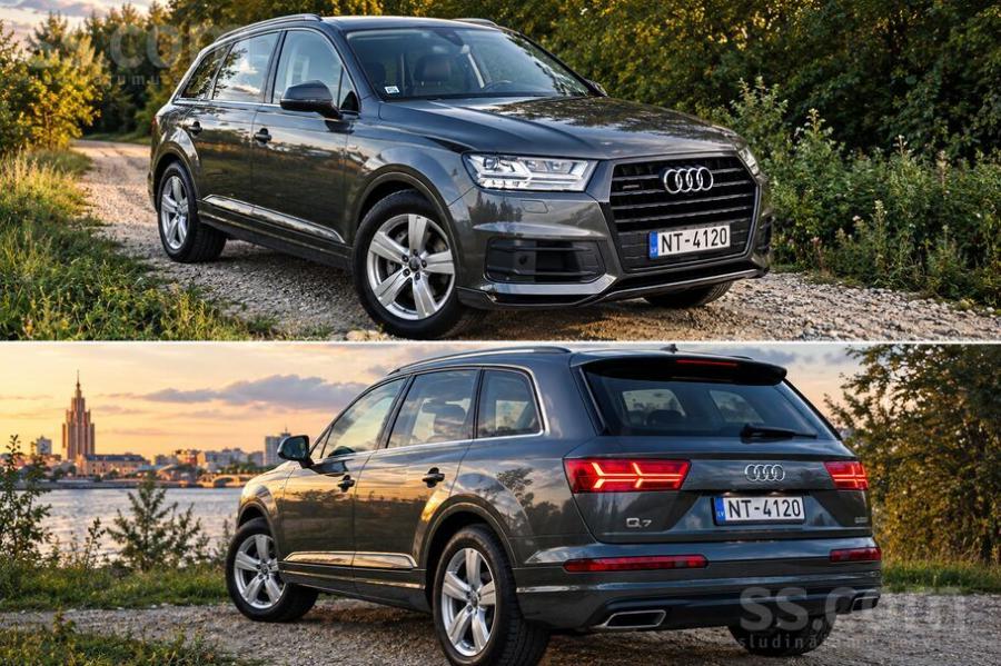 Grey Audi Q7 2019 in Riga, with an engine capacity of 3.00 L and mileage of 85 thousand km for 42800 €, photo 4 on AUTOMOTO.COM.LV