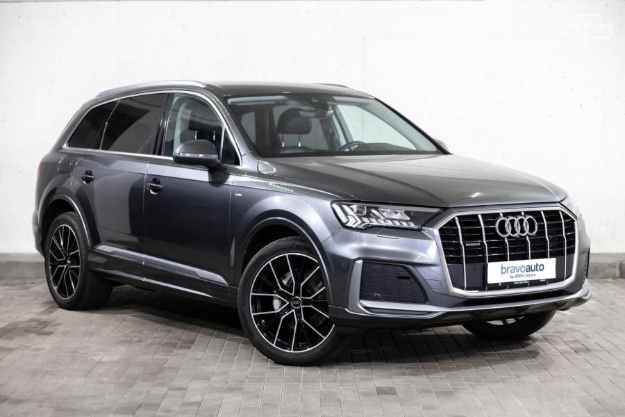 Grey Audi Q7 2021 in Vilnius, with an engine capacity of 3.00 L and mileage of 95 thousand km for 41994 €, photo 4 on AUTOMOTO.COM.LV