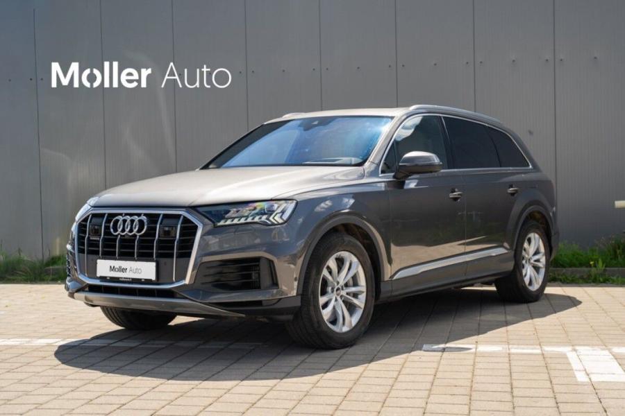 Grey Audi Q7 2021 in Vilnius, with an engine capacity of 3.00 L and mileage of 98 thousand km for 48300 €, photo 1 on AUTOMOTO.COM.LV