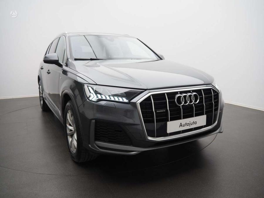Grey Audi Q7 2021 in Vilnius, with an engine capacity of 2.97 L and mileage of 116 thousand km for 42500 €, photo 24 on AUTOMOTO.COM.LV