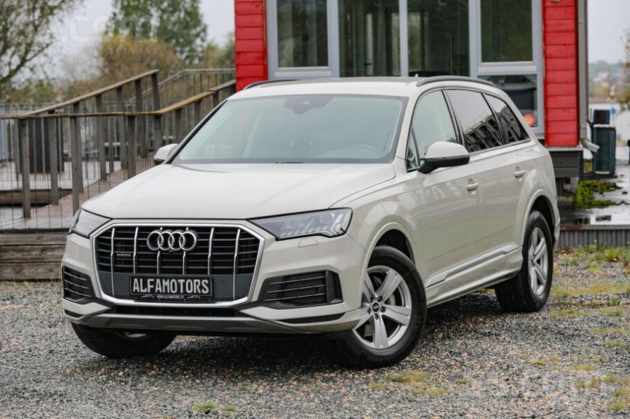 Pelēks Audi Q7 2021 Rīga, ar dzinēja tilpumu 3.00 L un nobraukumu 100 tūkst. km par 29750 €, foto 1 vietnē AUTOMOTO.COM.LV
