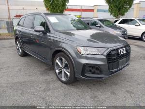 Grey Audi Q7 2022 in Alytus, with an engine capacity of 3.00 L and mileage of 54 thousand km for 35900 €, photo 2 on AUTOMOTO.COM.LV