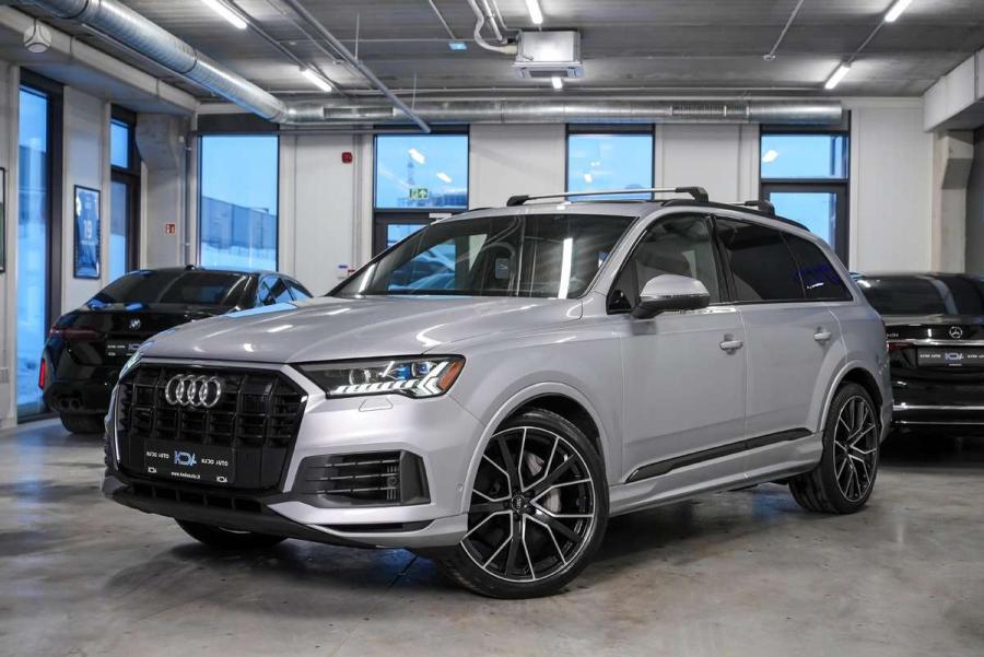 Grey Audi Q7 2022 in Kaunas, with an engine capacity of 3.00 L and mileage of 80 thousand km for 44950 €, photo 4 on AUTOMOTO.COM.LV