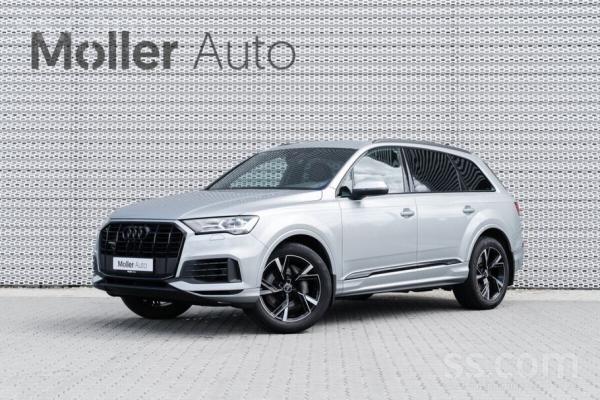 Grey Audi Q7 2022 in Riga, with an engine capacity of 3.00 L and mileage of 61 thousand km for 35650 €, photo 1 on AUTOMOTO.COM.LV
