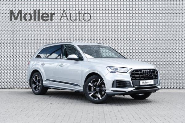 Grey Audi Q7 2022 in Marupe, with an engine capacity of 3.00 L and mileage of 61 thousand km for 35650 €, photo 2 on AUTOMOTO.COM.LV