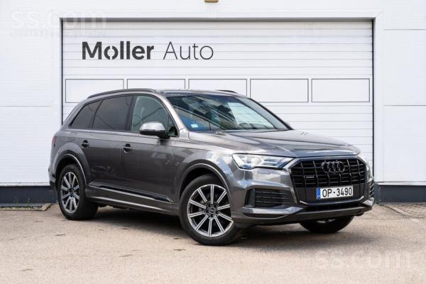 Grey Audi Q7 2022 in Riga, with an engine capacity of 3.00 L and mileage of 79 thousand km for 39950 €, photo 2 on AUTOMOTO.COM.LV