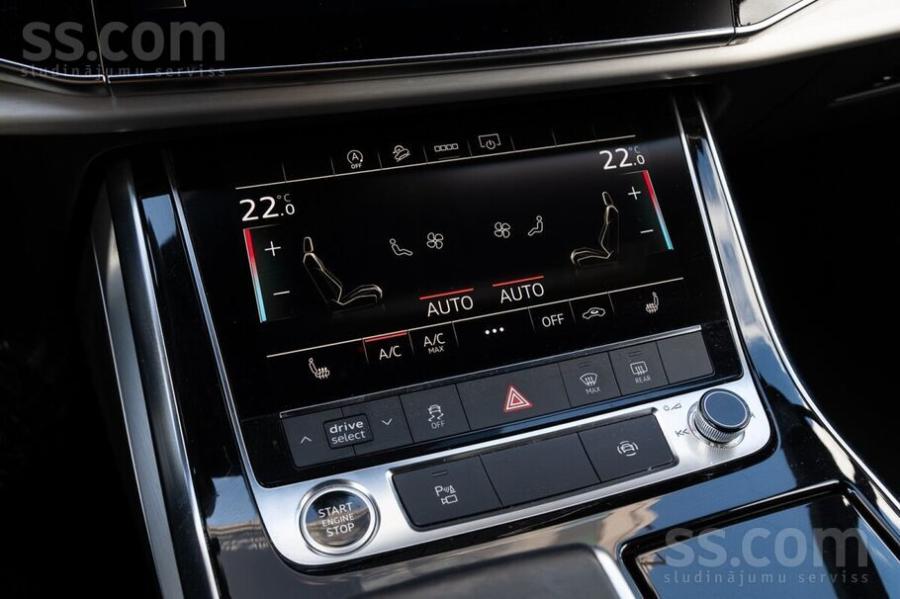 Grey Audi Q7 2022 in Riga, with an engine capacity of 3.00 L and mileage of 79 thousand km for 39950 €, photo 15 on AUTOMOTO.COM.LV