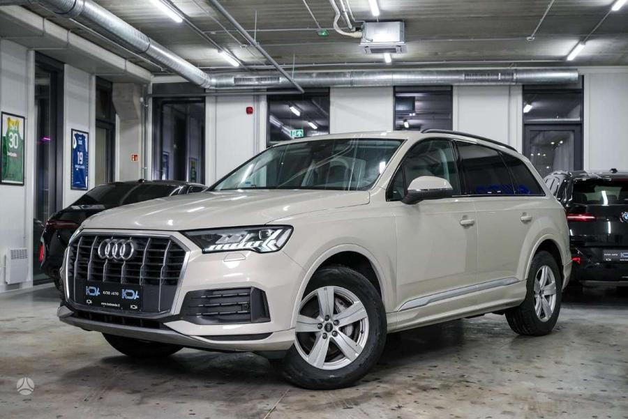 Grey Audi Q7 2023 in Kaunas, with an engine capacity of 2.97 L and mileage of 35 thousand km for 55950 €, photo 5 on AUTOMOTO.COM.LV