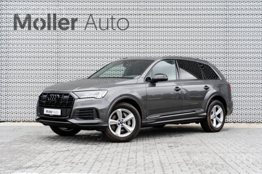 Grey Audi Q7 2023 in Riga, with an engine capacity of 3.00 L and mileage of 78 thousand km for 51750 €, photo 1 on AUTOMOTO.COM.LV
