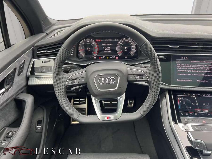Grey Audi Q7 2025 in Vilnius, with an engine capacity of 2.97 L and mileage of 22 thousand km for 87500 €, photo 6 on AUTOMOTO.COM.LV