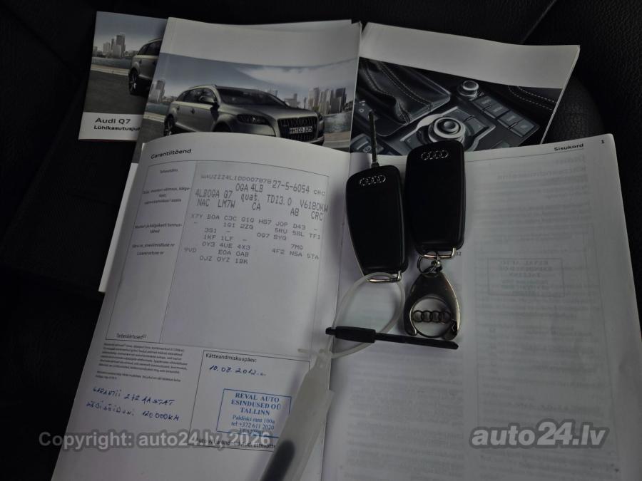 Pelēks Audi Q7 2012 Tallina, ar dzinēja tilpumu 3.00 L un nobraukumu 293 tūkst. km par 10900 €, foto 29 vietnē AUTOMOTO.COM.LV